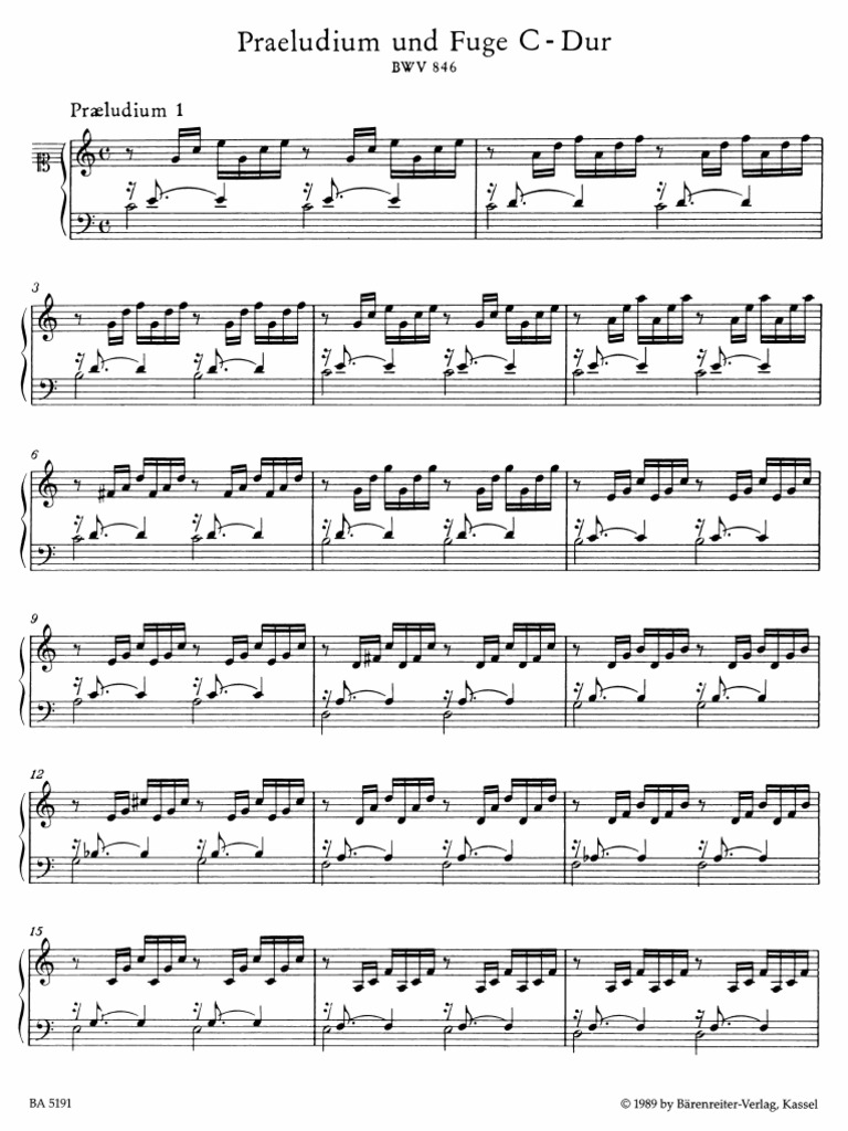 Bach Prelude C Major | PDF