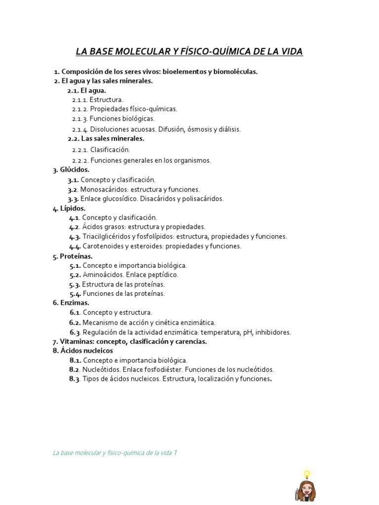 La base molecular y fisico-quimica de la vida. | PDF | Propiedades del agua | Isómero