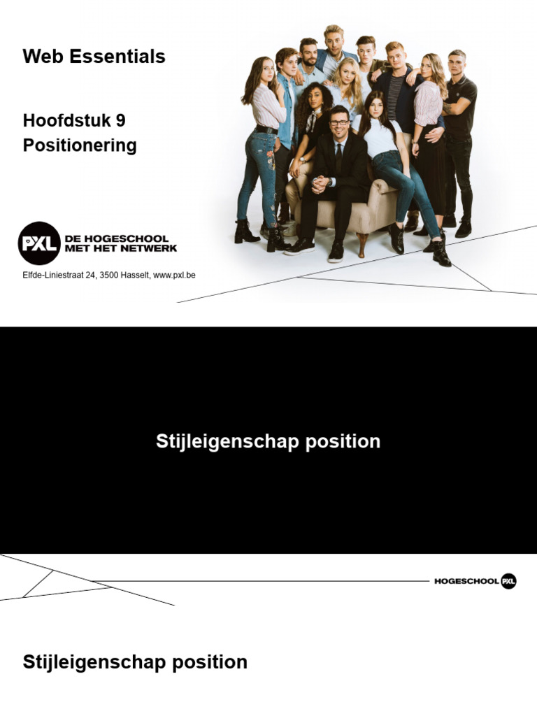 Presentatie - H9 - Positionering | PDF