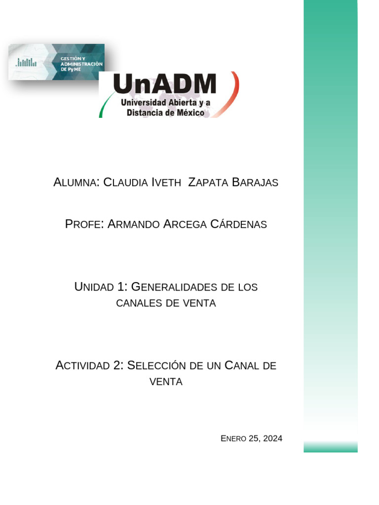 Gcav U1 A2 Cizb | PDF | Panes | Economias
