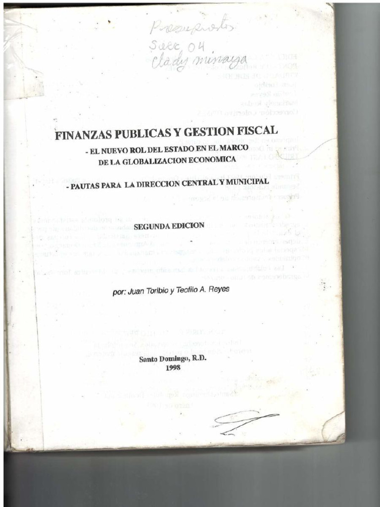 Finanzas Publicas y Politica Fiscal | PDF