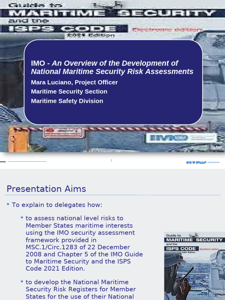 2-5 - IMO National Maritime Security Risk Assessment - Mara LUCIANO ...