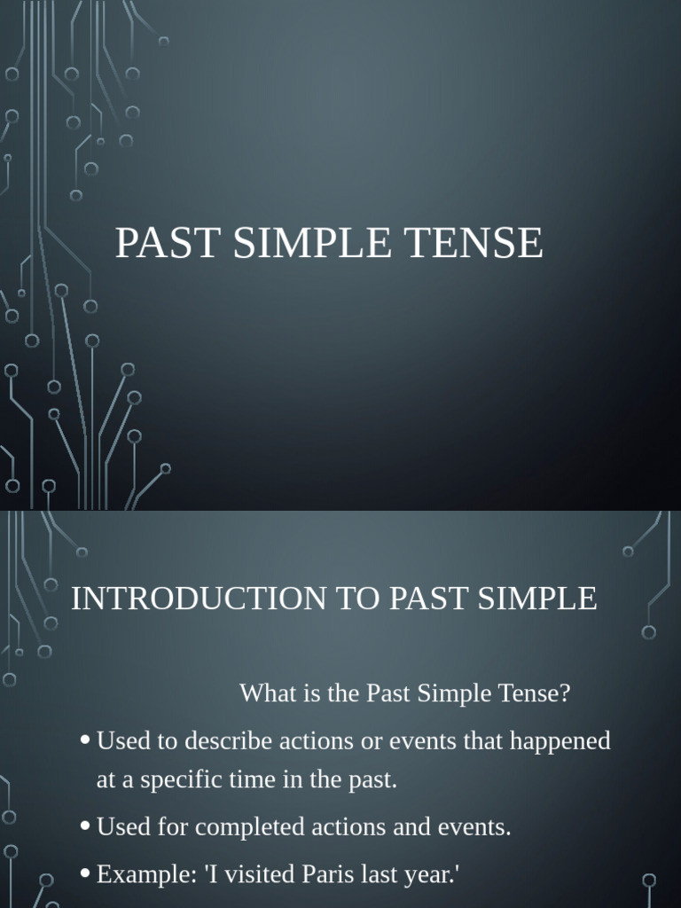 Past Simple Presentation | PDF