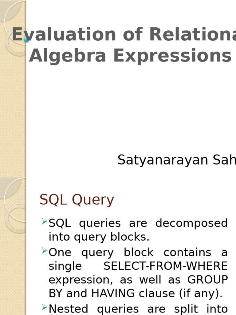 Evaluation of Expressions | PDF
