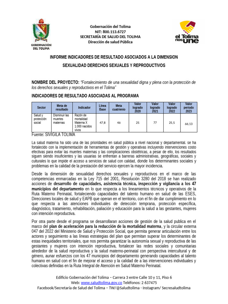 06_junio_informe Indicadores de Resultado en Rojo | PDF | Cáncer