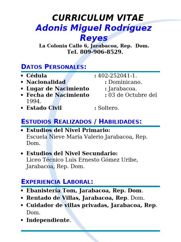 Adonis Miguel Rodríguez Reyes | PDF