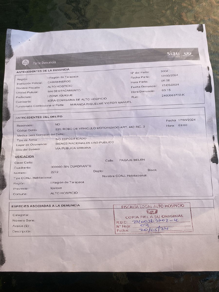 parte policial | PDF