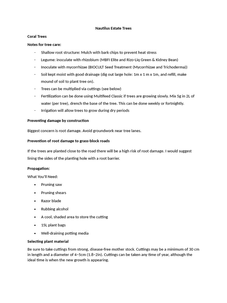 Coral Tree | PDF | Trees | Root