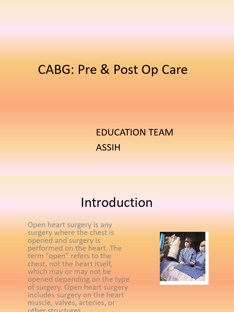 Pre & Post CABG NRSG Care | PDF | Heart | Coronary Artery Bypass Surgery