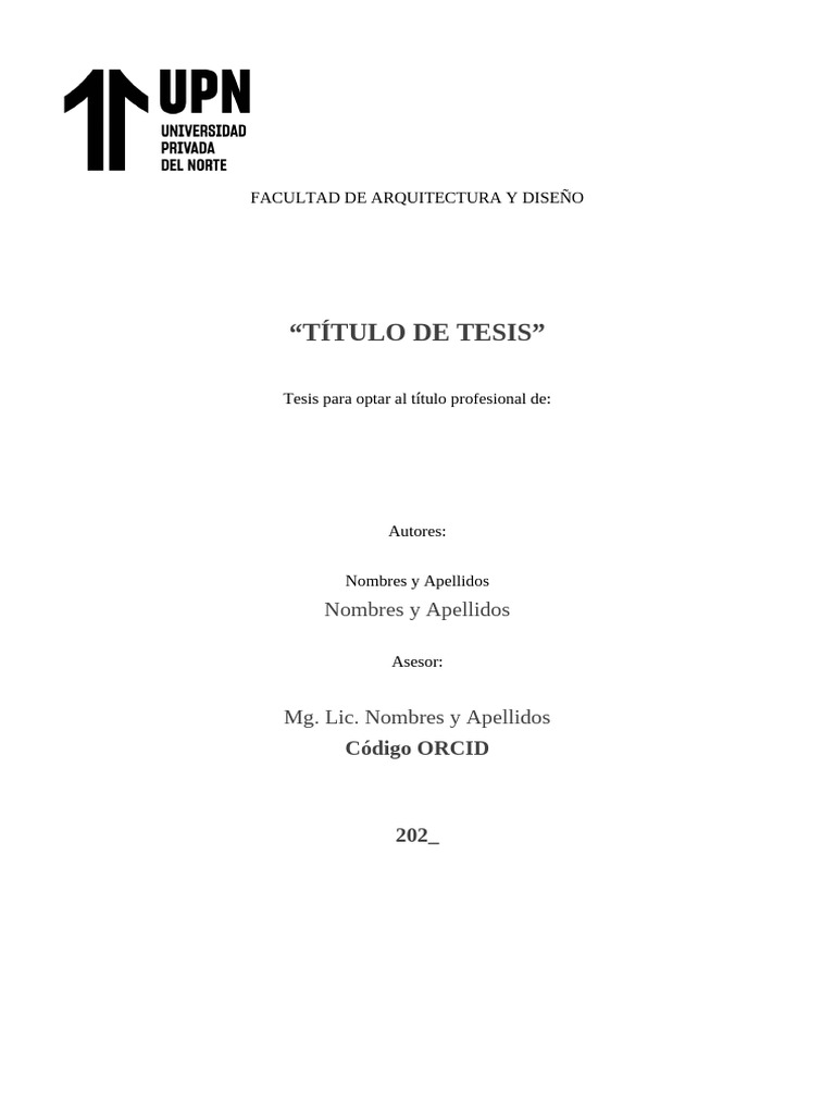 Formato para Tesis - Fac. de Arq | PDF | Diseño | Datos