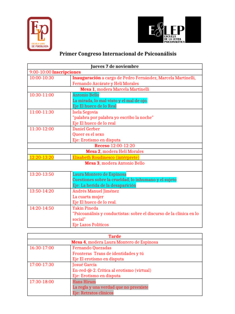 Programa Congreso Internacional 24 | PDF