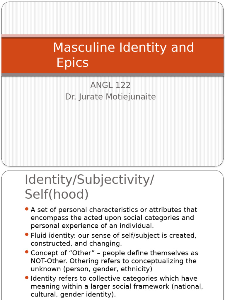 Masculine Identity in Epic Literature | PDF | Epic Poetry | Hero