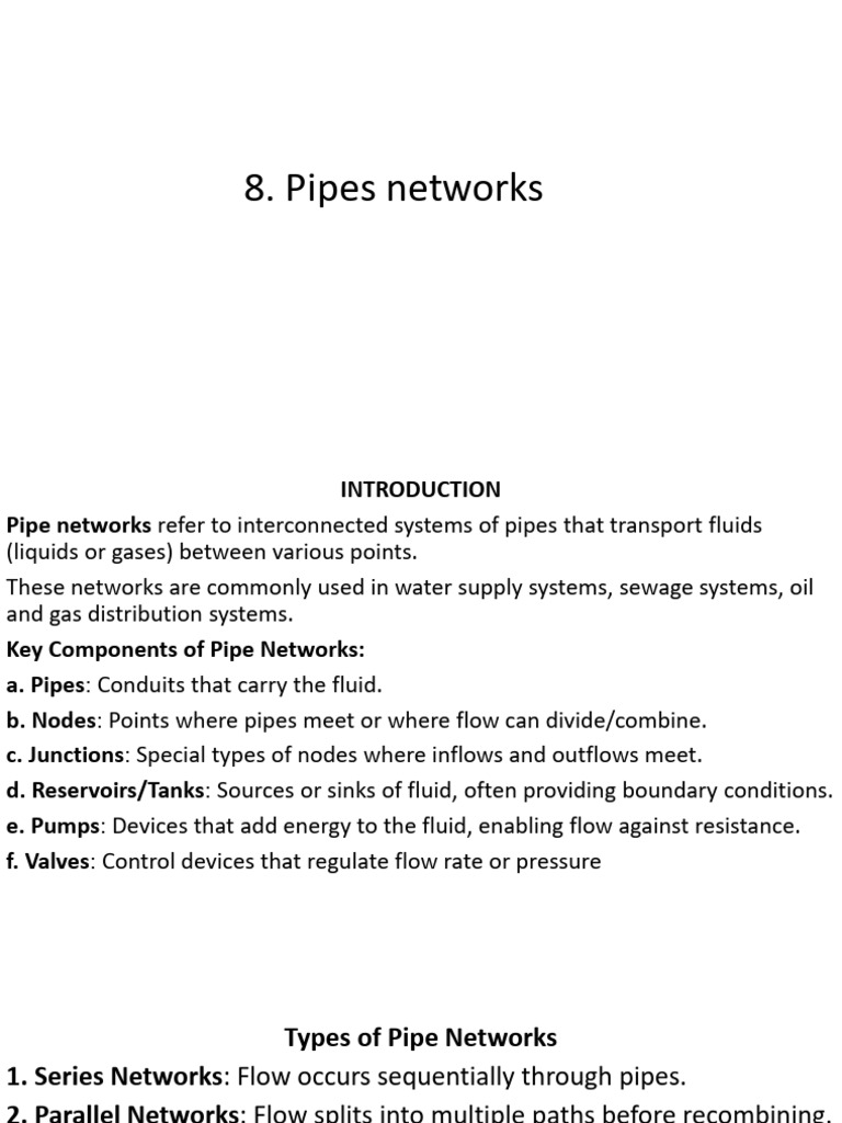 Pipe Networks | PDF