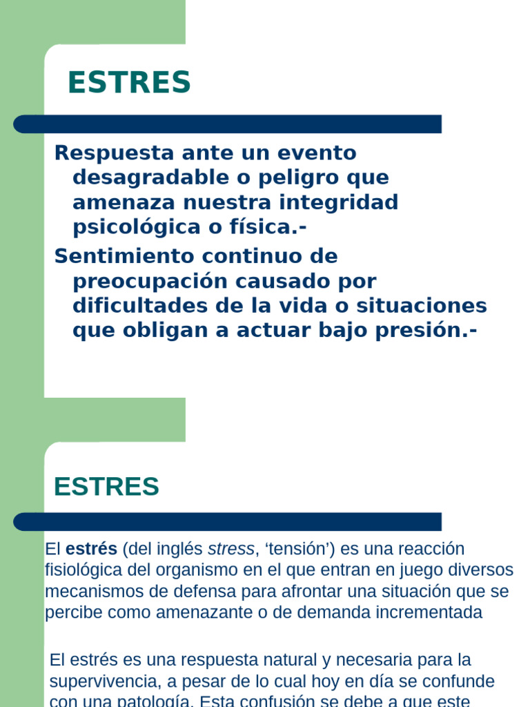 7 - Stress | PDF | Estrés (biología) | Conceptos psicologicos