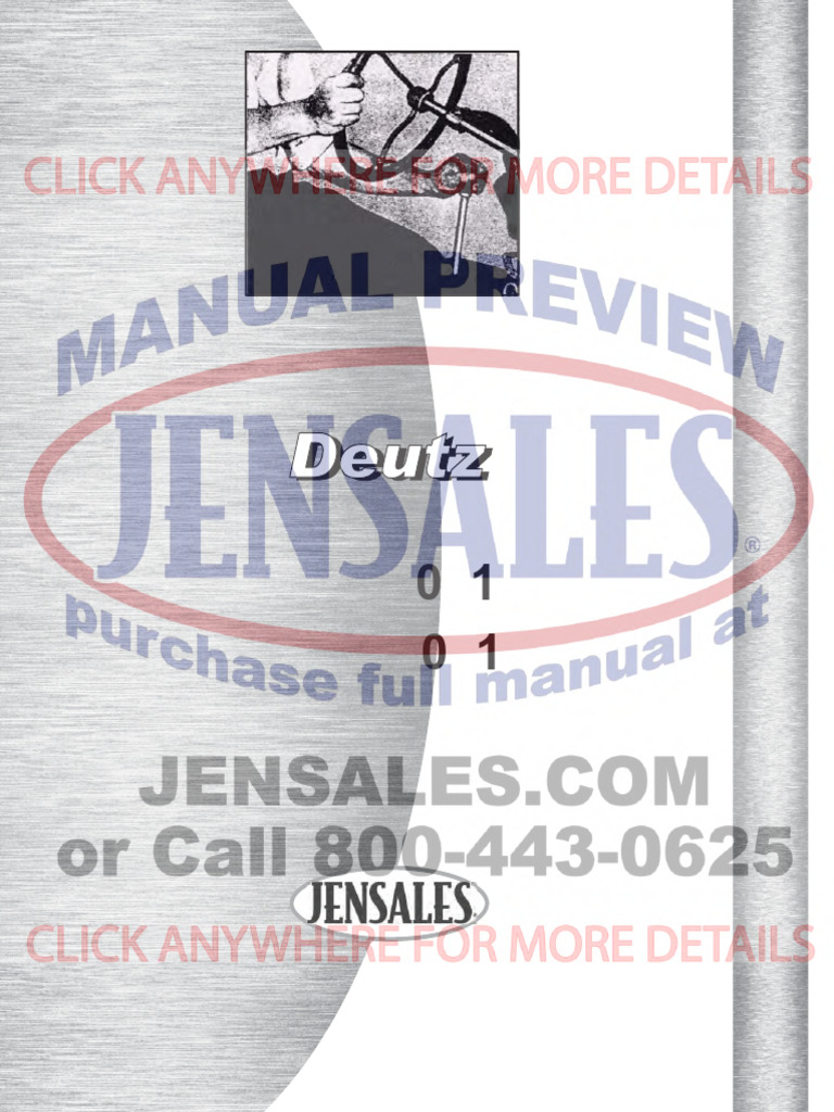 Deutz B/FL 1011F Engine Manual | PDF | Engines | Motor Oil