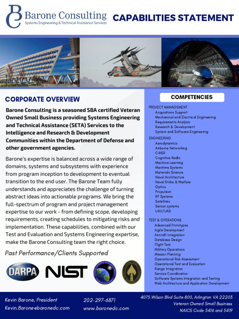 Veteran-Owned SETA Services for DOD | PDF | Engineering | Unmanned Aerial Vehicle