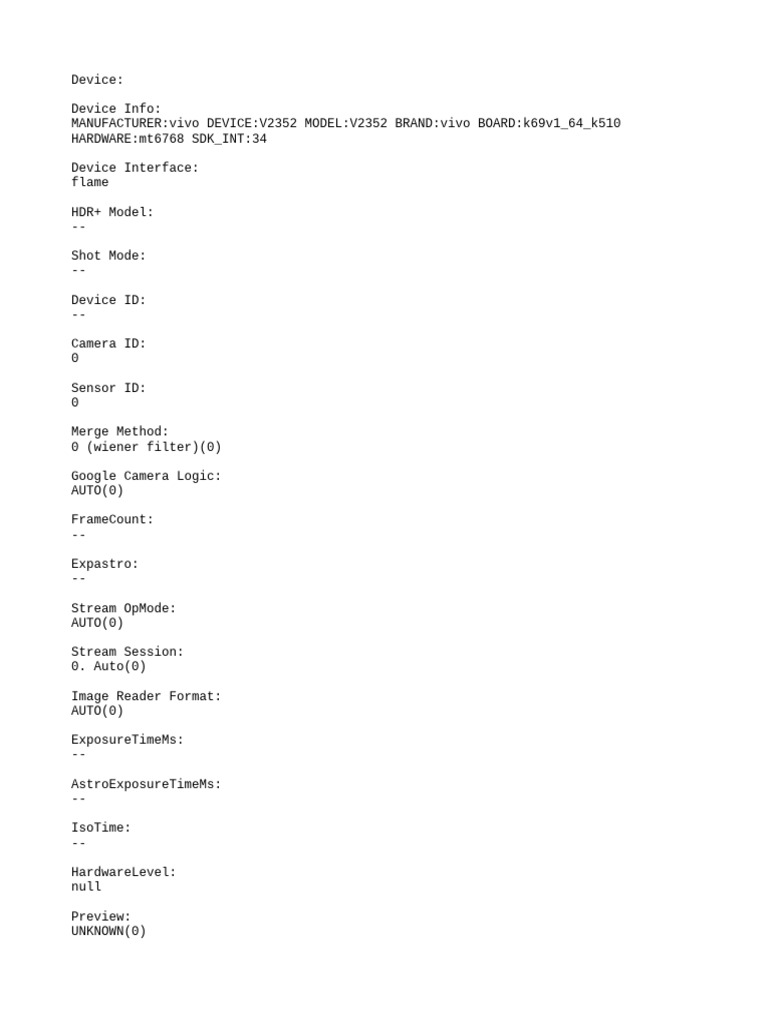 Vivo V2352 Device Specifications | PDF