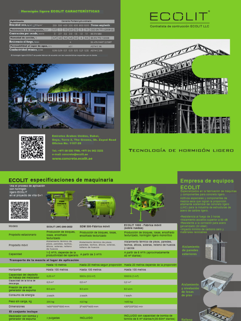 Hormigón Ligero ECOLIT: Características y Aplicaciones | PDF | Hormigón ...