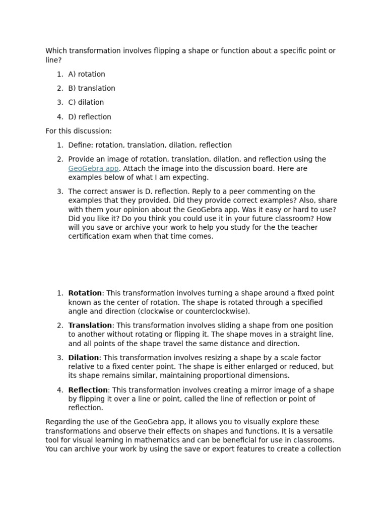 Understanding Geometric Transformations | PDF
