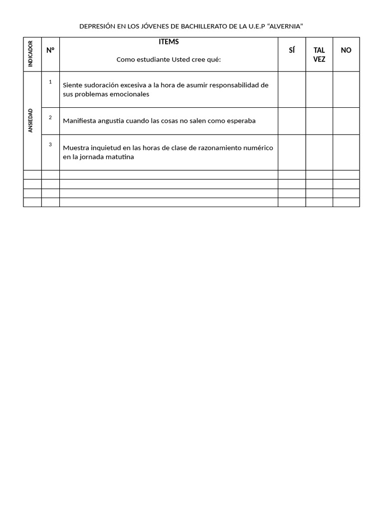 Ejemplo de Encuesta Cerrada | PDF