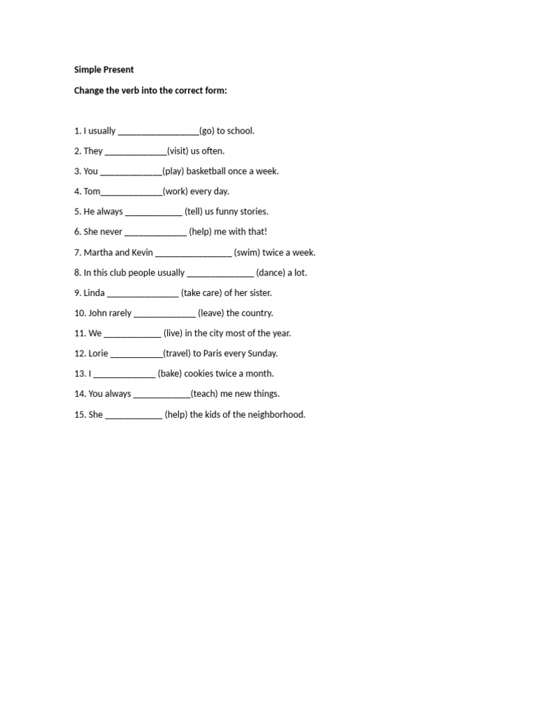 Simple Present 1 | PDF