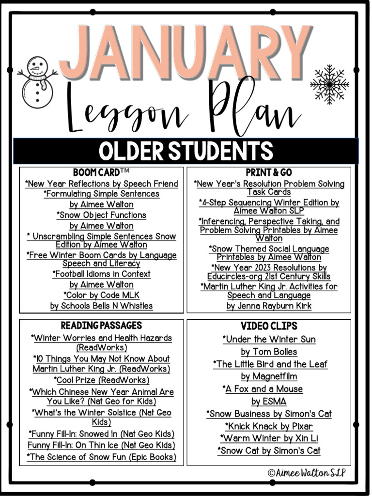 Lesson Plan: Older Students | PDF