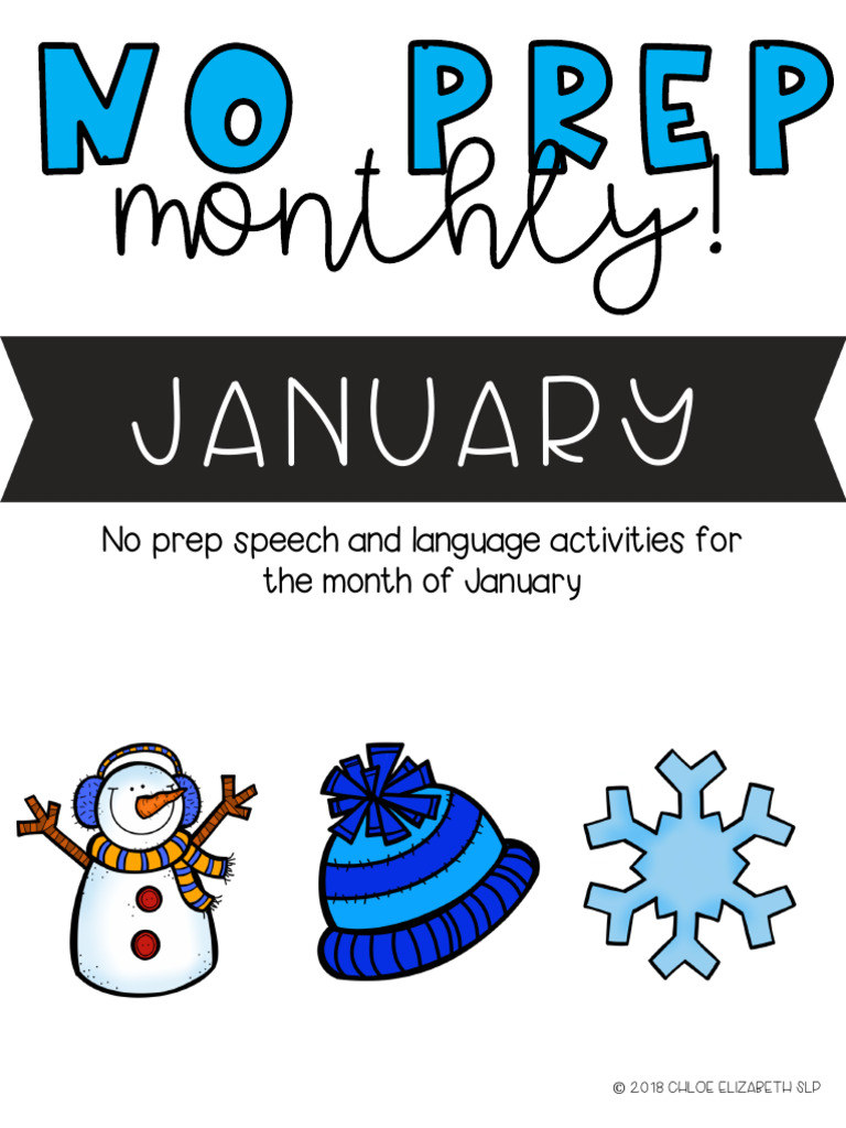 January Speech Therapy Activities | PDF | Zoology