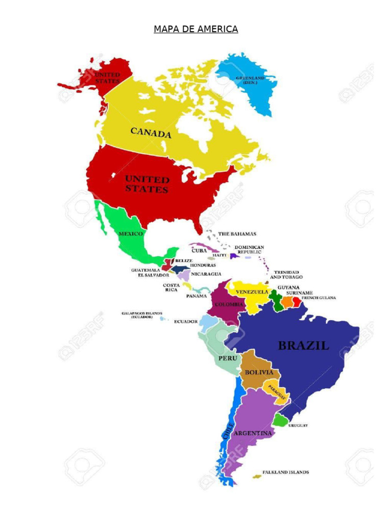 MAPA DE AMERICA | PDF