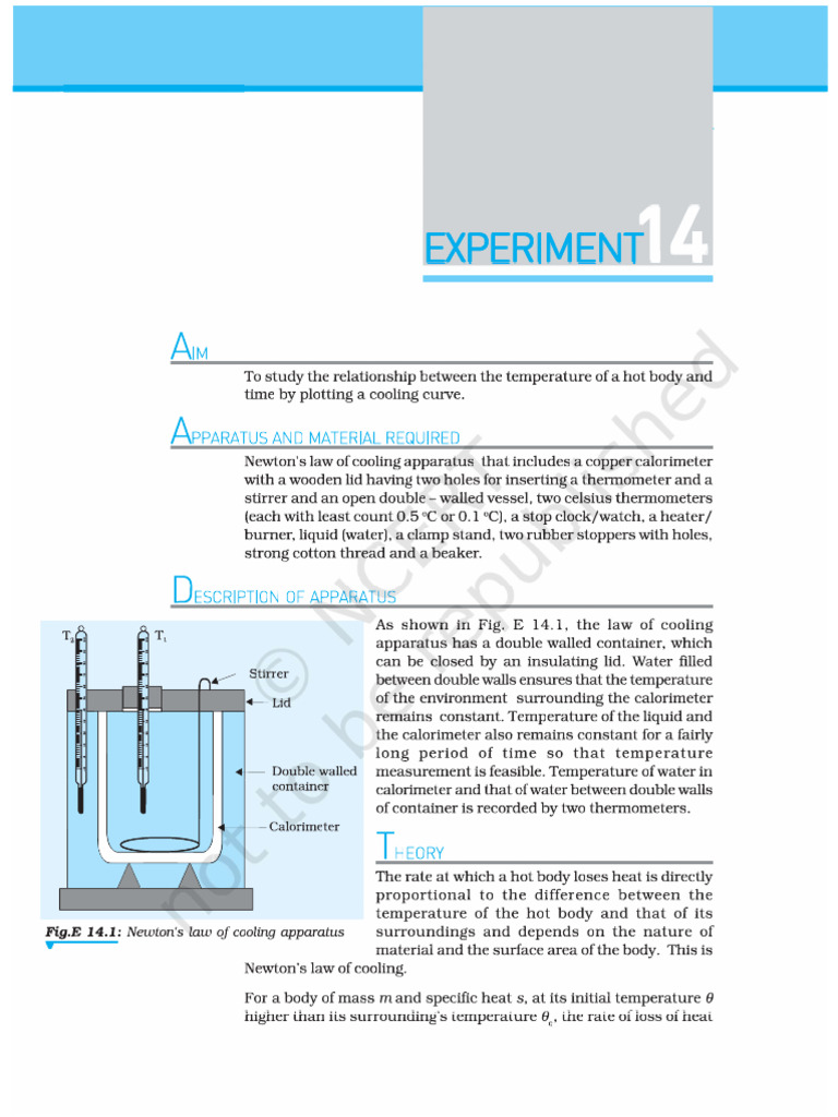 Exp_Newton's Law of Cooling | PDF