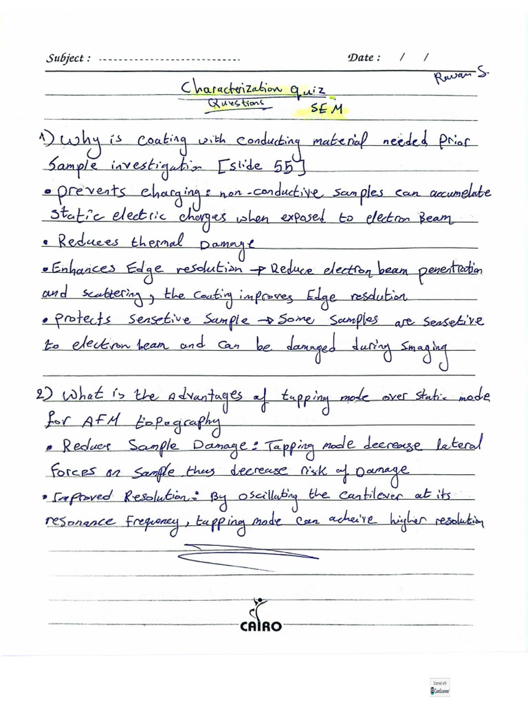 Tutorial Quiz Answers. | PDF