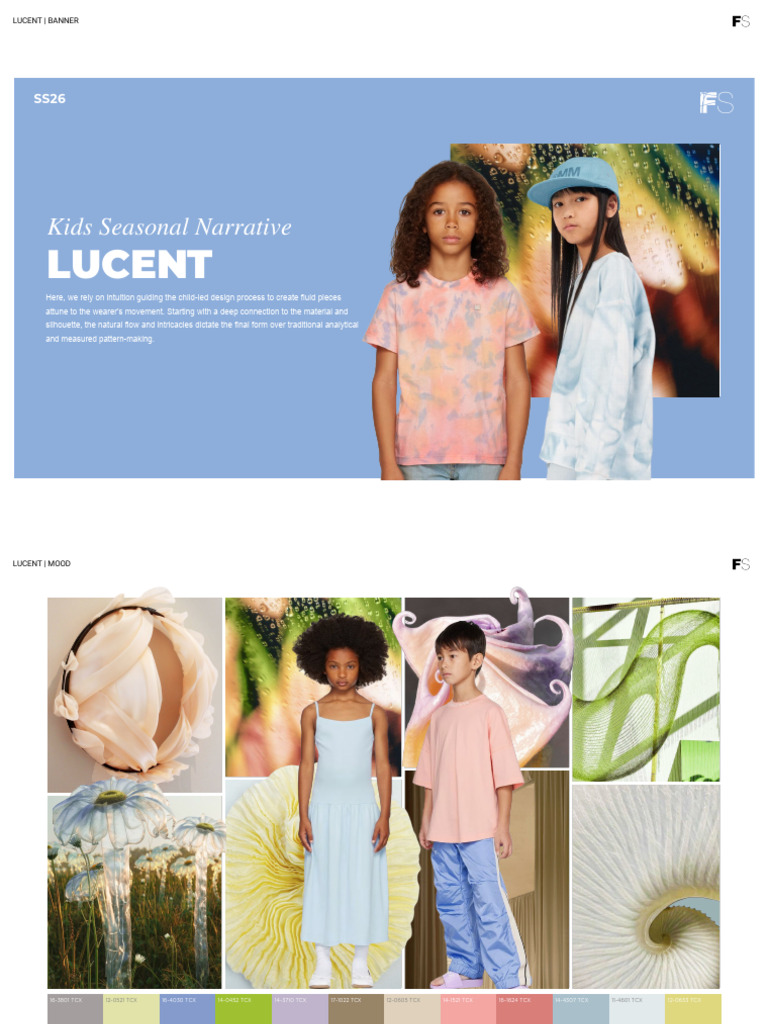 Lucent Kids SS26 Design Overview | PDF | Clothing | Fashion