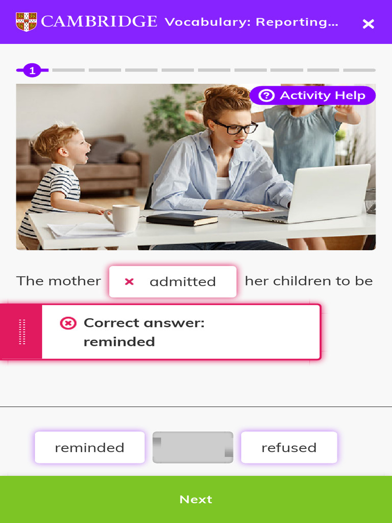 Vocabulary Reporting Verbs 1 Cambridge One | PDF