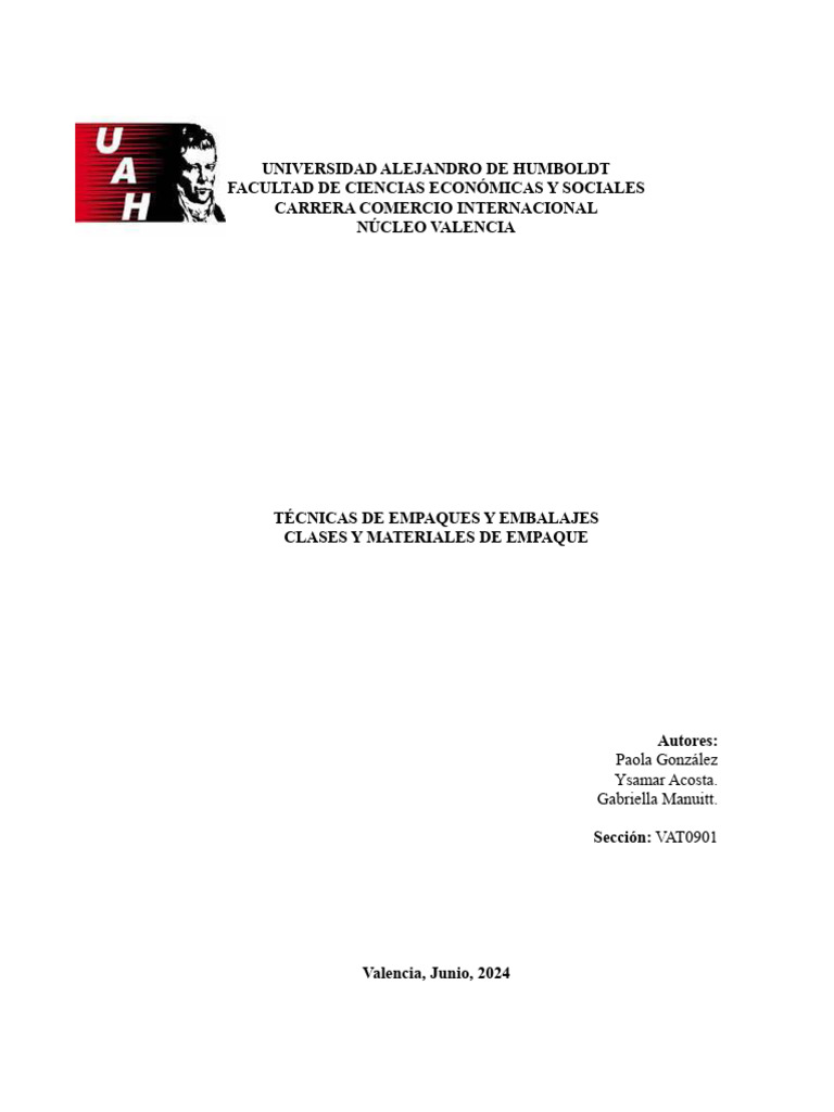 Informe Tecnicas de Empaques Pao J Ysa J Gaby | PDF | El plastico | Diseño