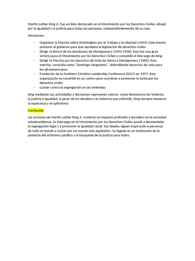 Martin Luther King JR | PDF