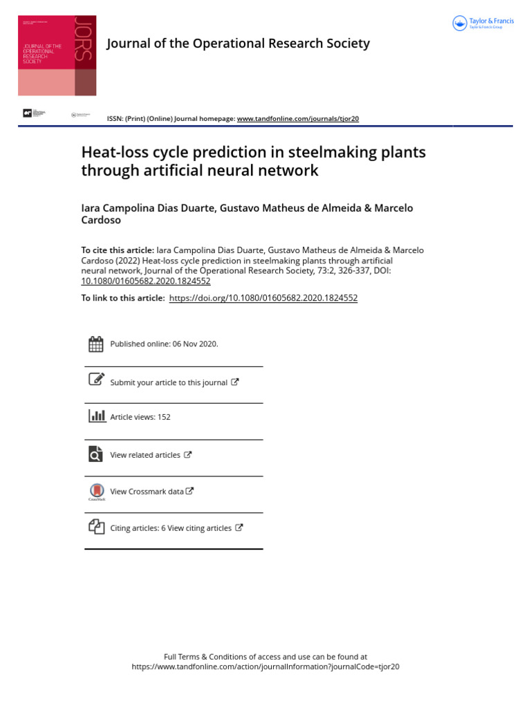 Heat-Loss Cycle Prediction in Steelmaking Plants Through Artificial ...
