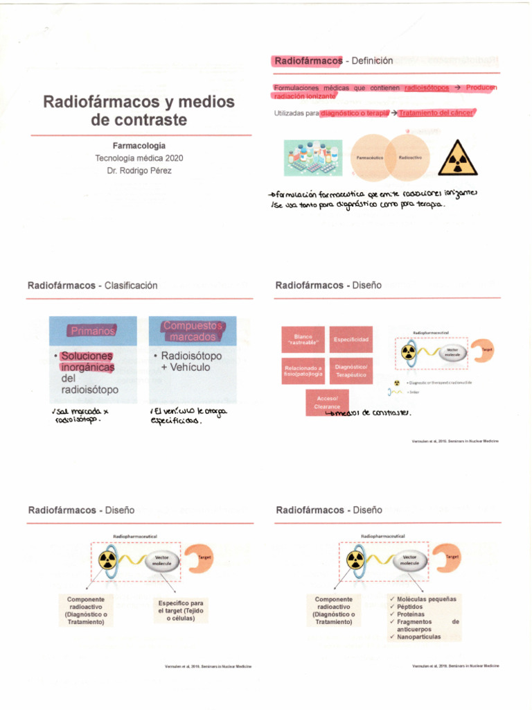 Radiofármacos y Medios de Contraste | PDF