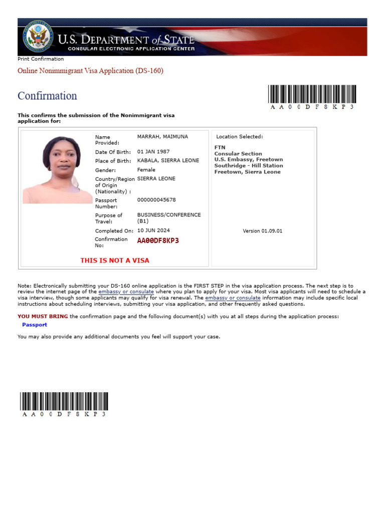 Visa Application Confirmation | PDF | Travel Visa | Fingerprint