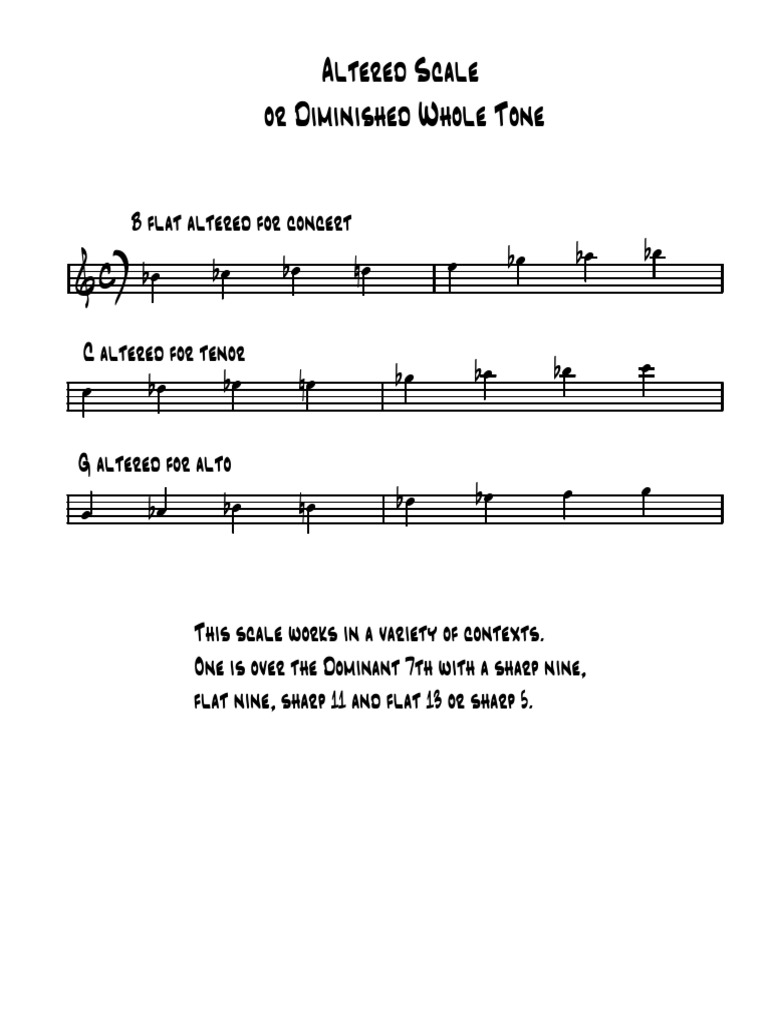 Jazz Musicians' Scale Guide | PDF