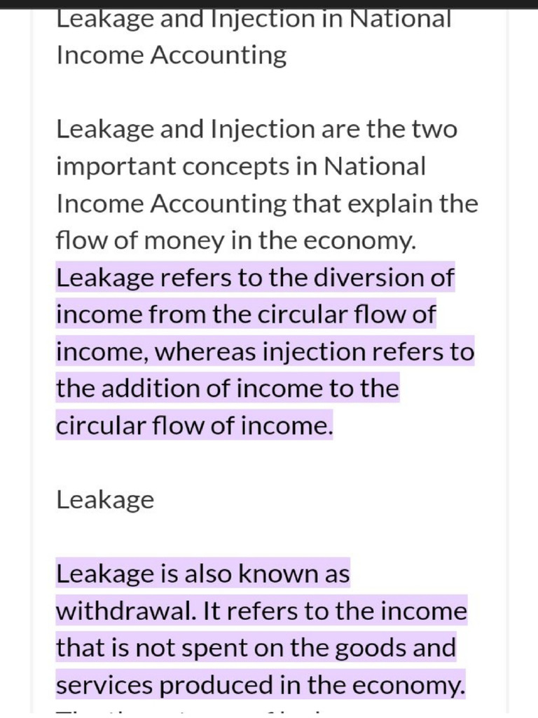 Leakage and Injections | PDF