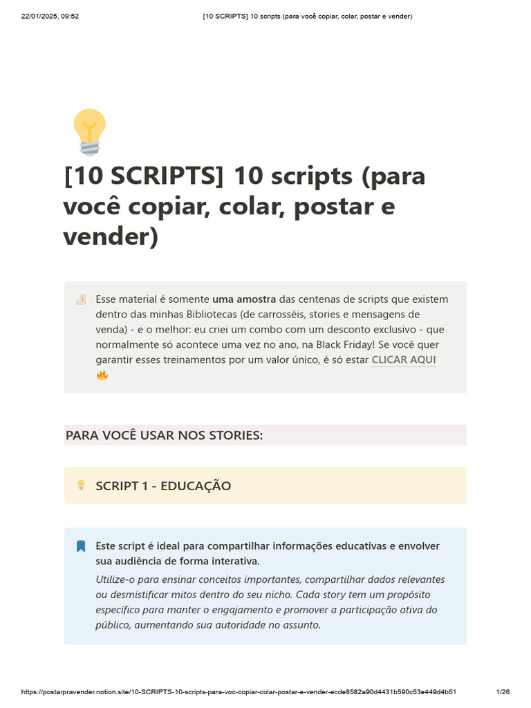 [10 SCRIPTS] 10 scripts (para você copiar, colar, postar e vender ...