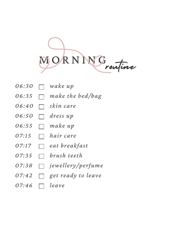Morning Routine | PDF