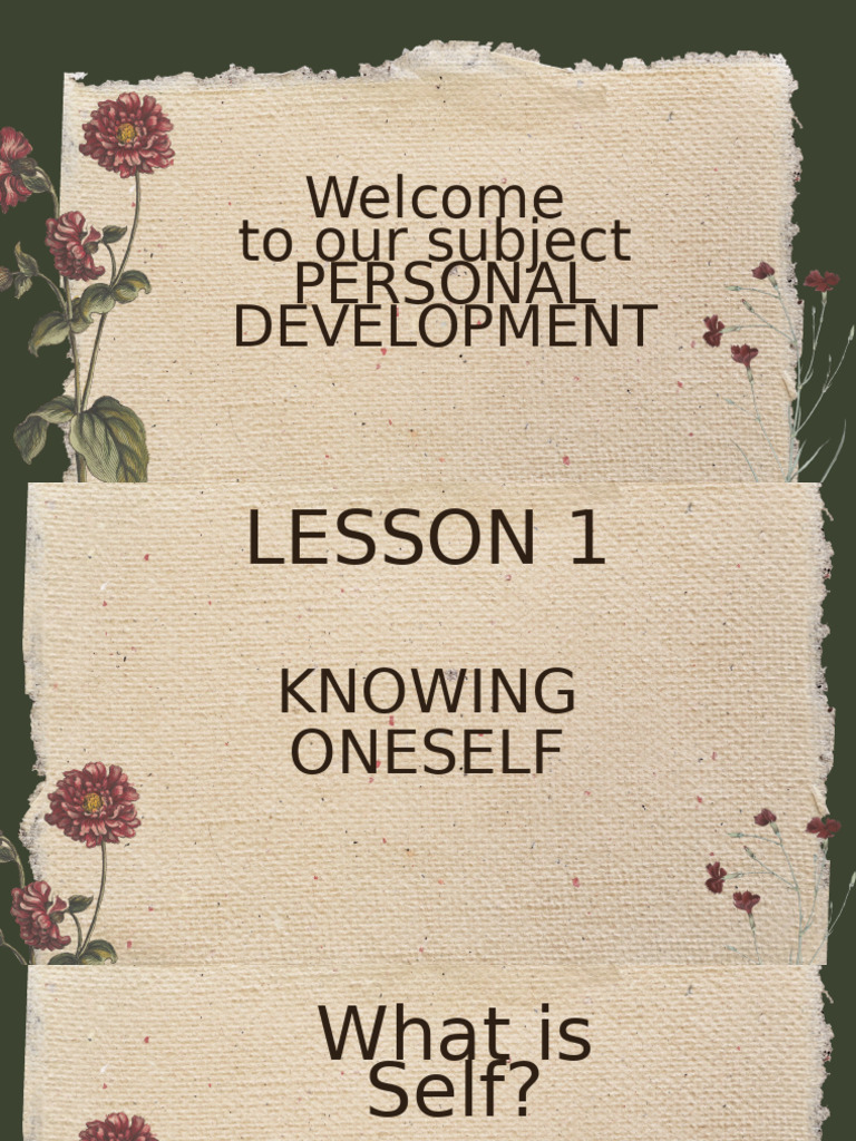 Self-Discovery for Personal Growth | PDF | Feeling | Thought