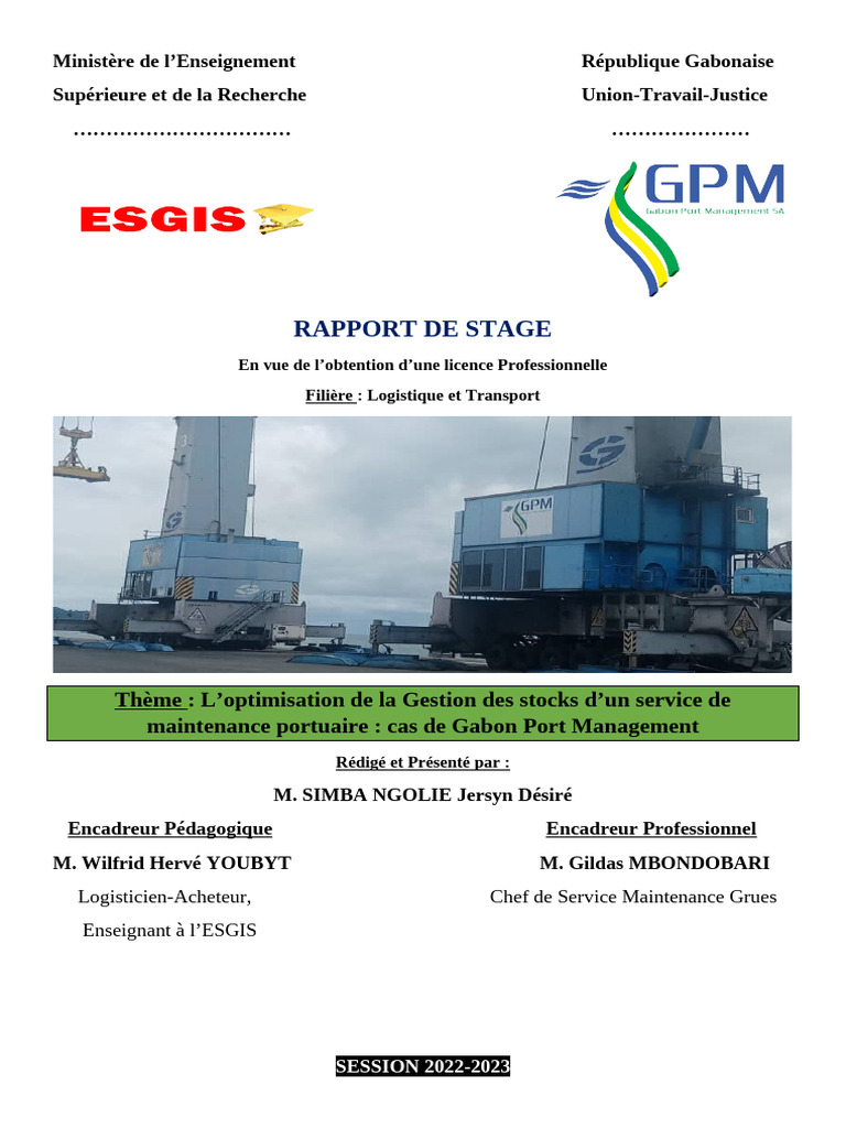 Optimisation des Stocks à Gabon Port Management | PDF | Stock | Port