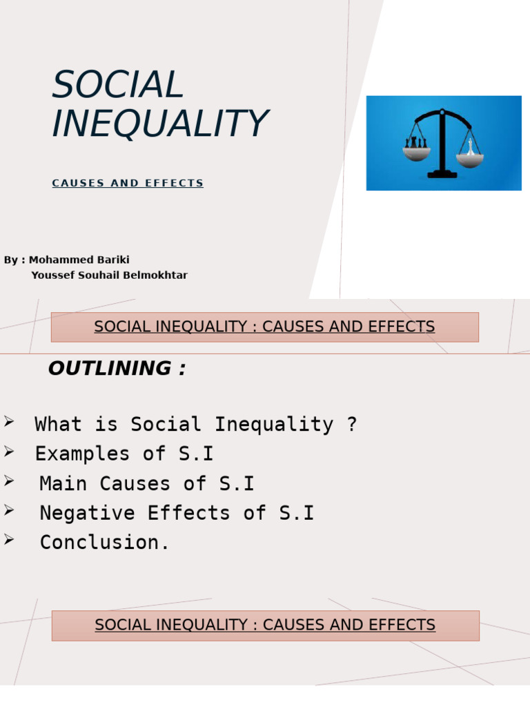 Social Inequality: Causes & Effects | PDF