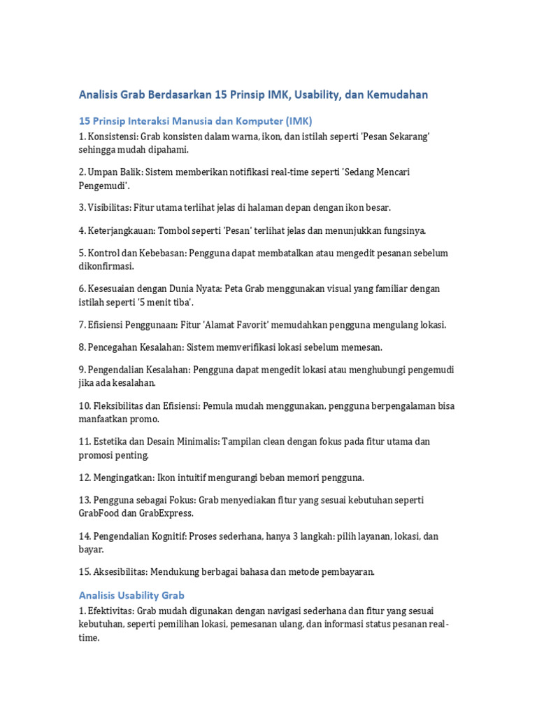 Analisis Grab IMK | PDF