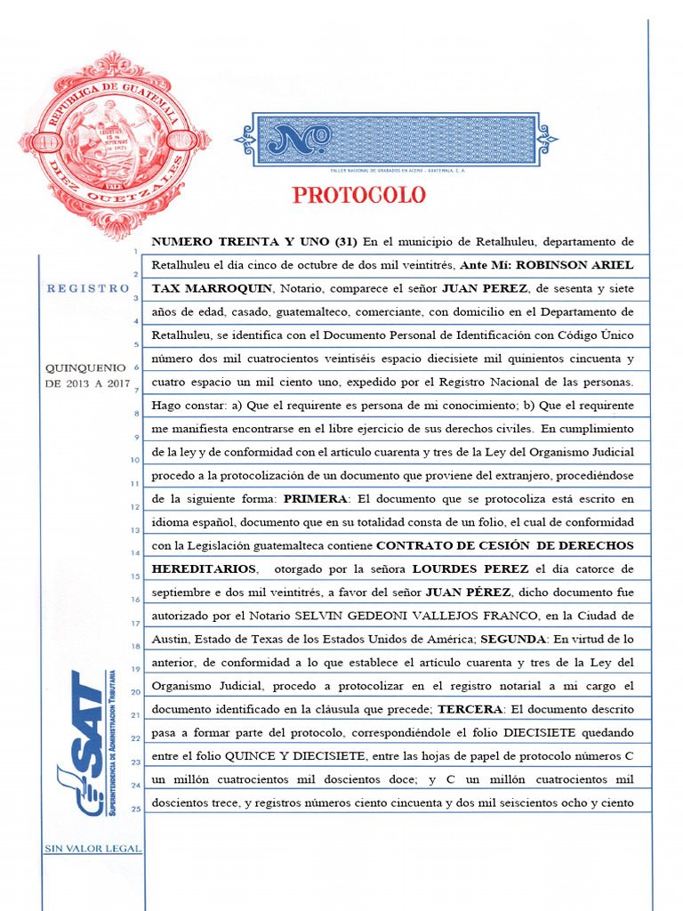 3 ESCRITURA DE PROTOCOLIZACION | PDF