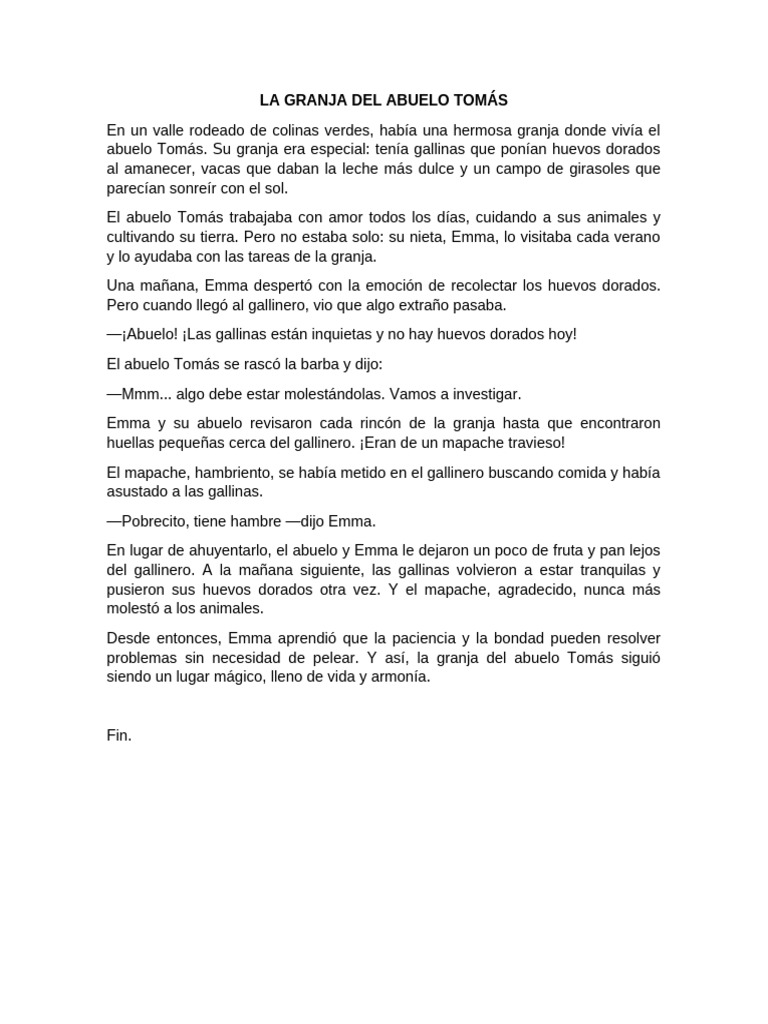 La Granja Del Abuelo Tomás | PDF