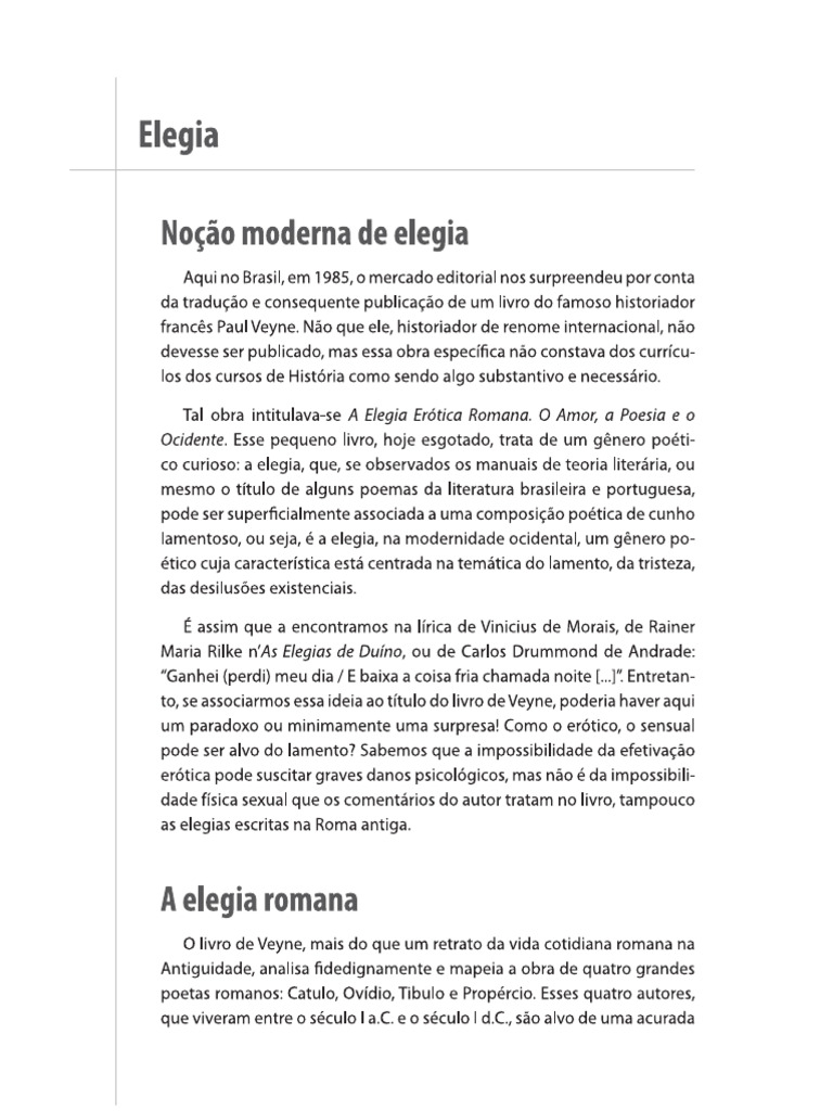 Literatura - Latina Paulo Martins Elegia | PDF
