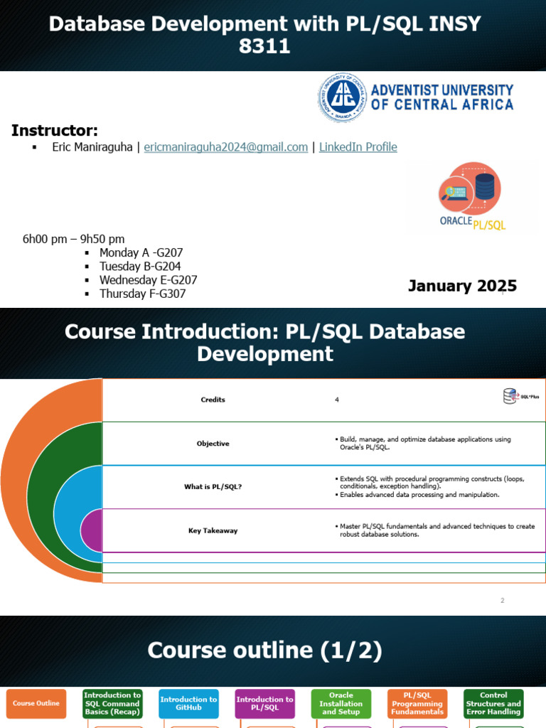 Lecture - 00 | PDF | Pl/Sql | Databases