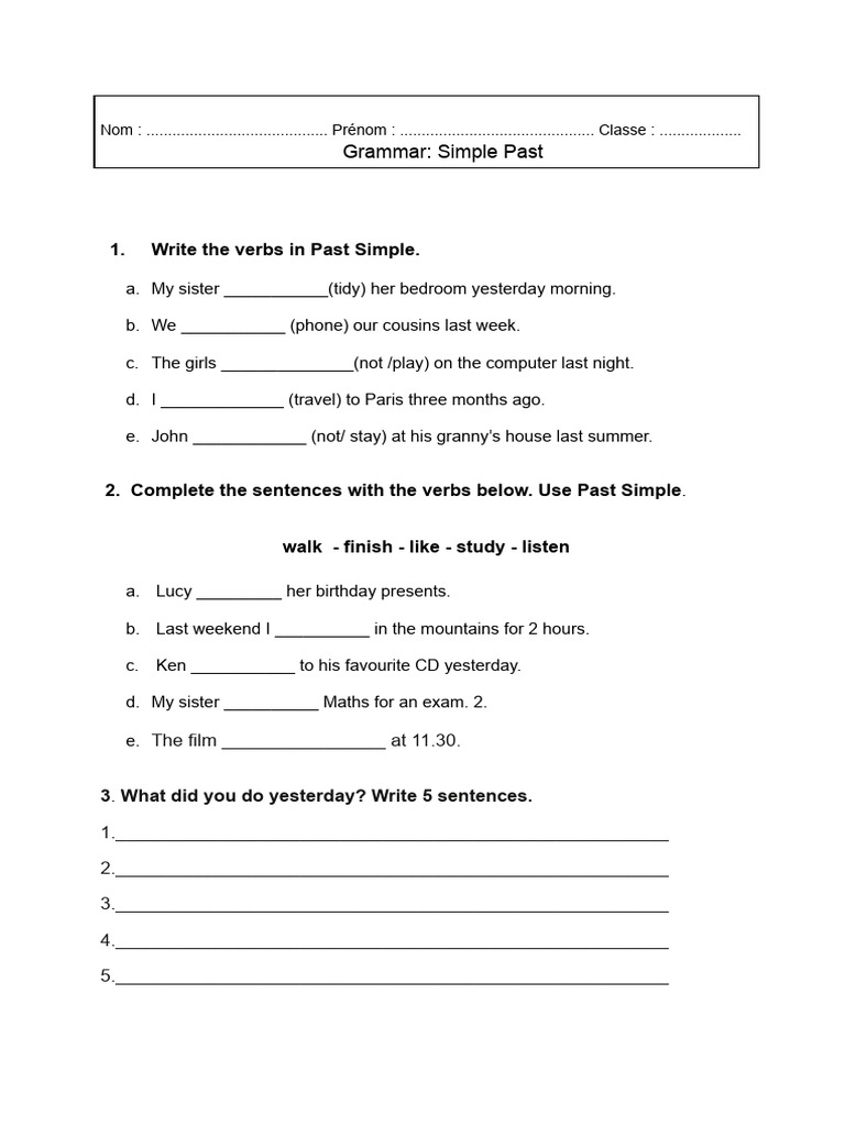 Grammar 5 Eme Unit 4 | PDF